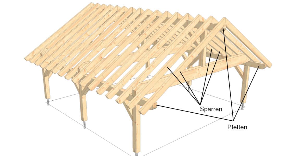 Doppelcarport mit Satteldach – Tipps & Kosten | BAUBEAVER