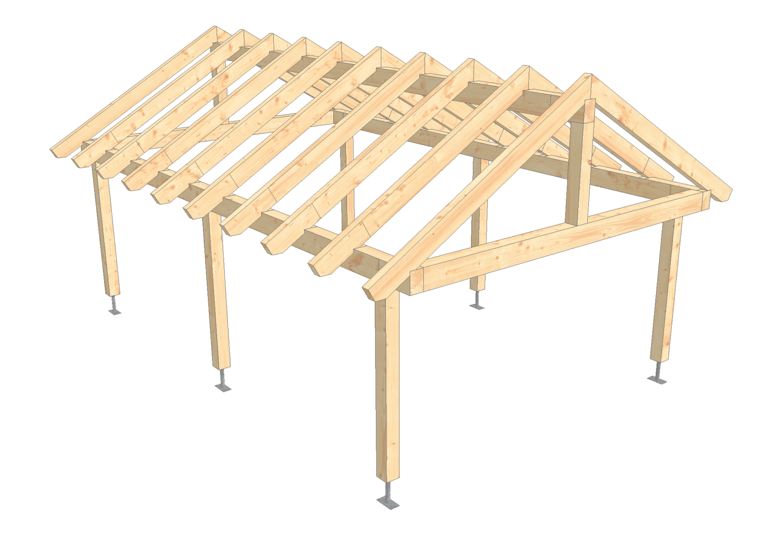 Satteldach Carports – so machen’s wir Zimmerer - BAUBEAVER
